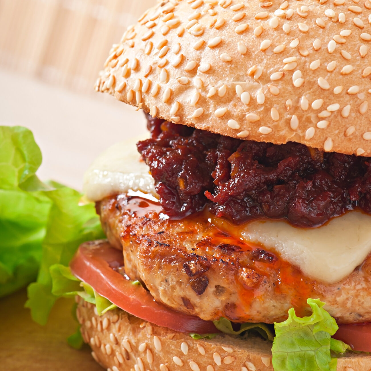 Chicken and Bacon Onion Jam Burger – Healthy Habits Blog